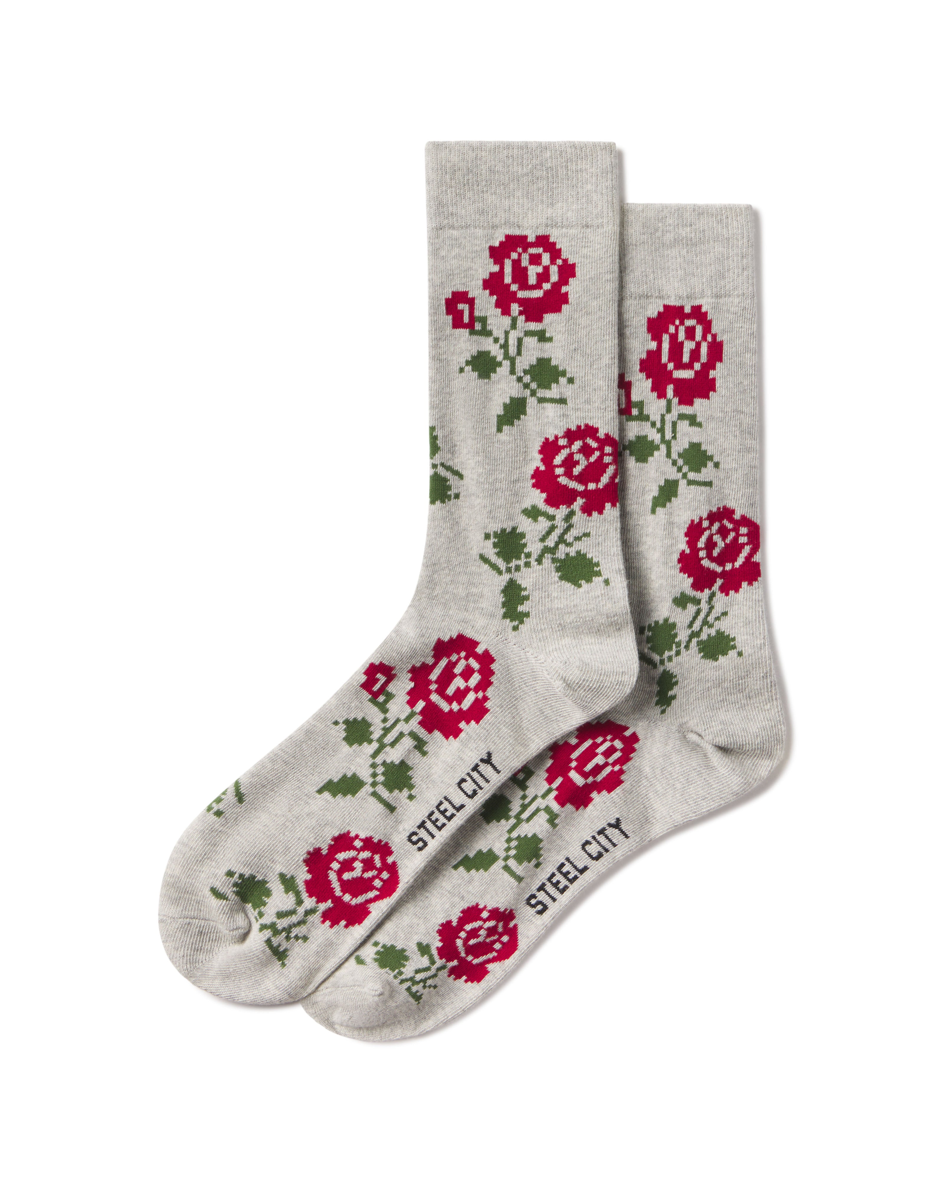 Red Roses Socks | Steel City Brand |Graphic Socks | Great Gifts