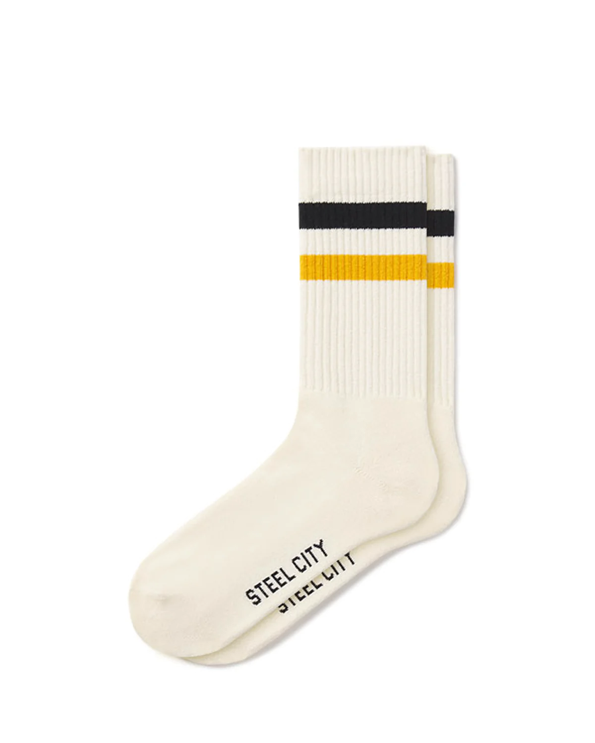 Ivory Striped Athletic Socks | Steel City Brand | Gifts | Accessories